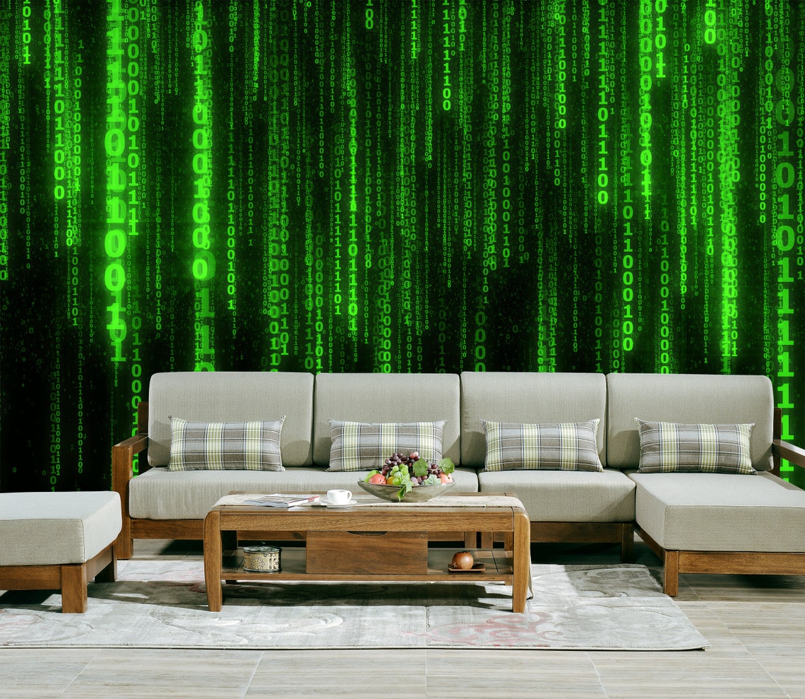 Matrix Wallpaper Computer Science Print Peel and Stick & Mural Cyber ...