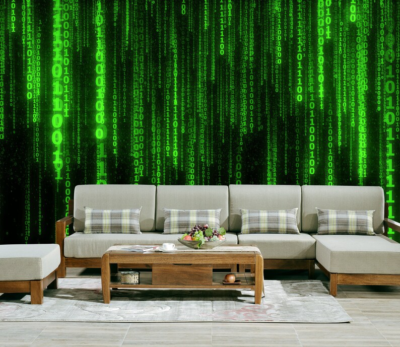 Matrix Wallpaper Computer Science Print Peel and Stick & Mural Cyber ...