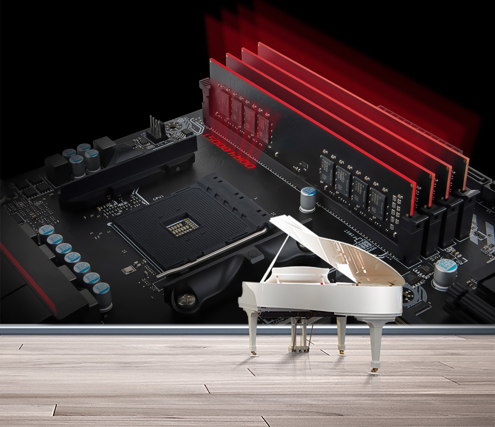 Motherboard Mural Computer Technology Wall Art Circuit Board Wallpaper ...