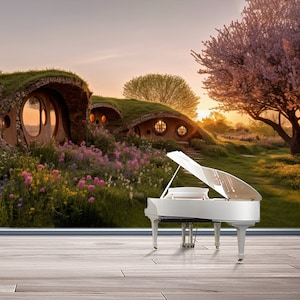 Hobbit House Wallpaper Lord of the Rings Fantasy Decal for Kids Peel ...