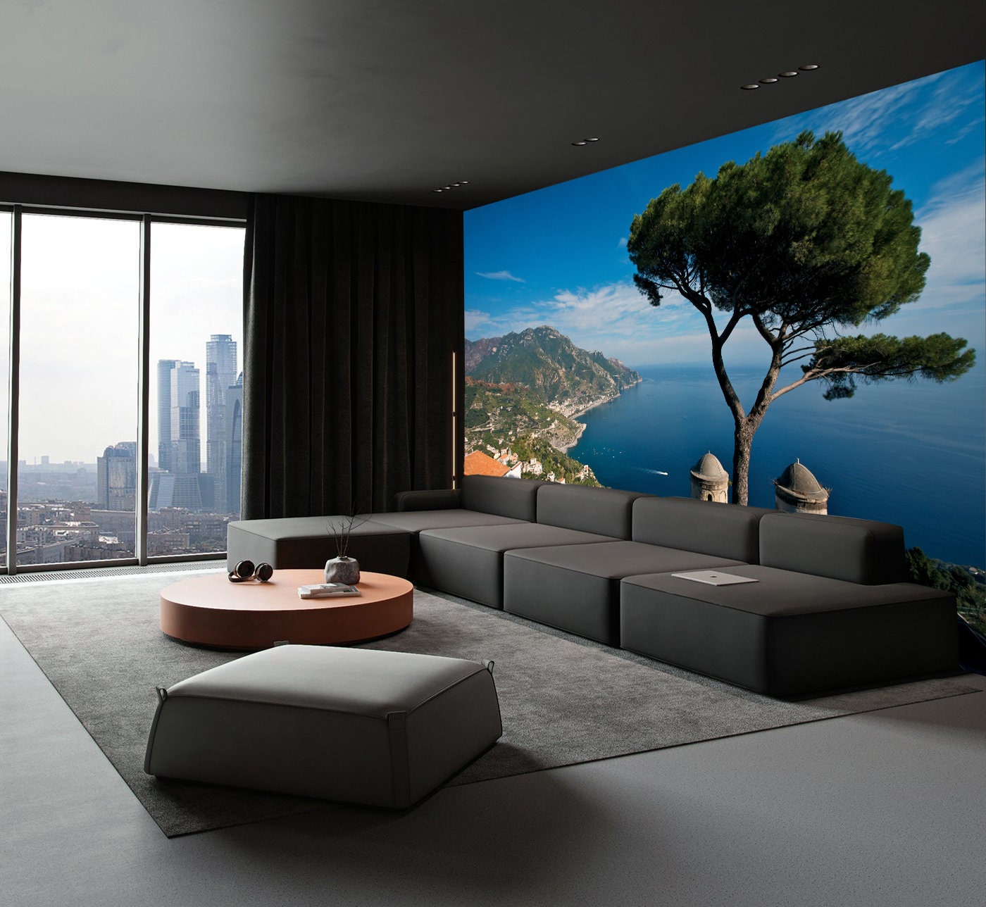 Positano Wallpaper Italy Wall Mural Seaside Wall Decor City Wallpaper ...