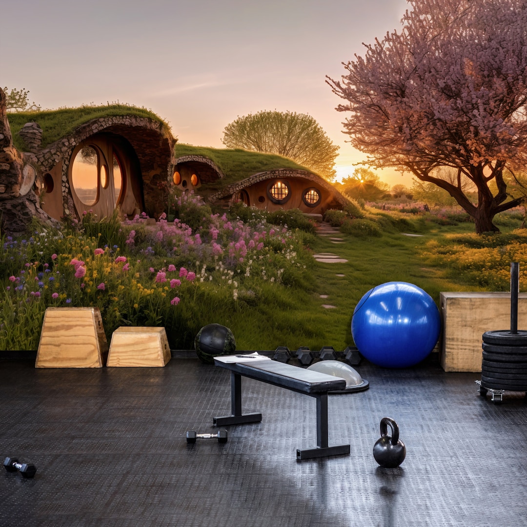 Hobbit House Wallpaper Lord of the Rings Fantasy Decal for Kids Peel ...