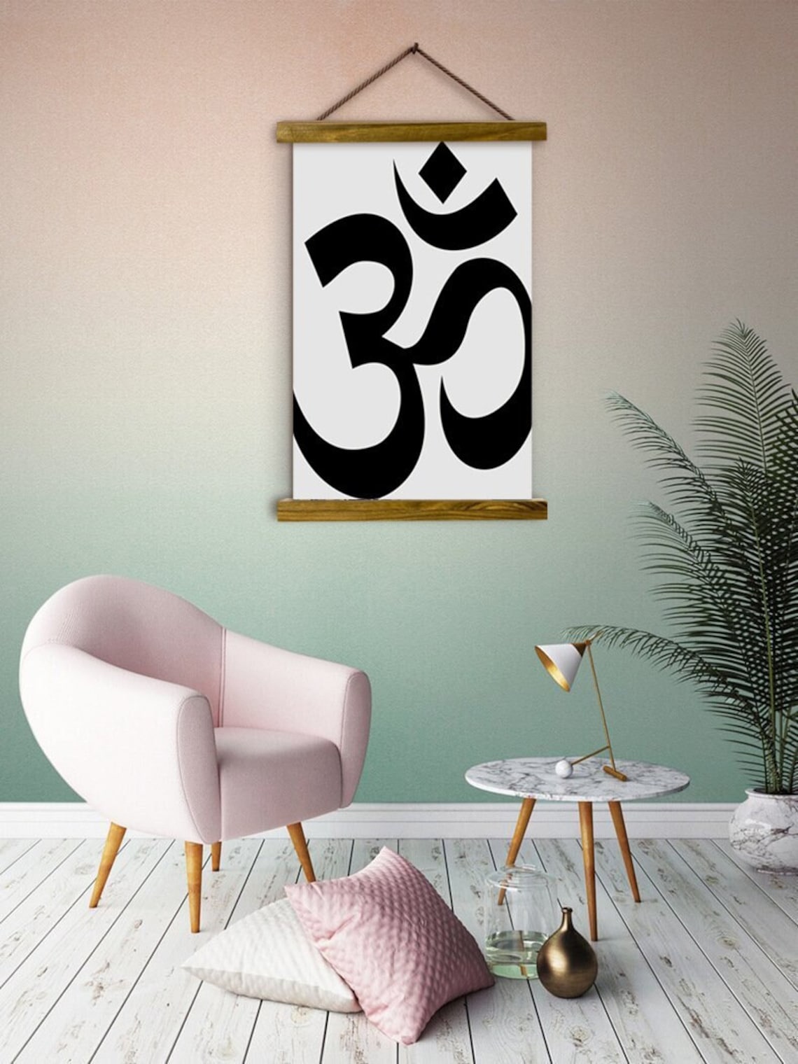 Om Symbol Wall Art Yoga Symbol Print Mindful Art Hanging - Etsy