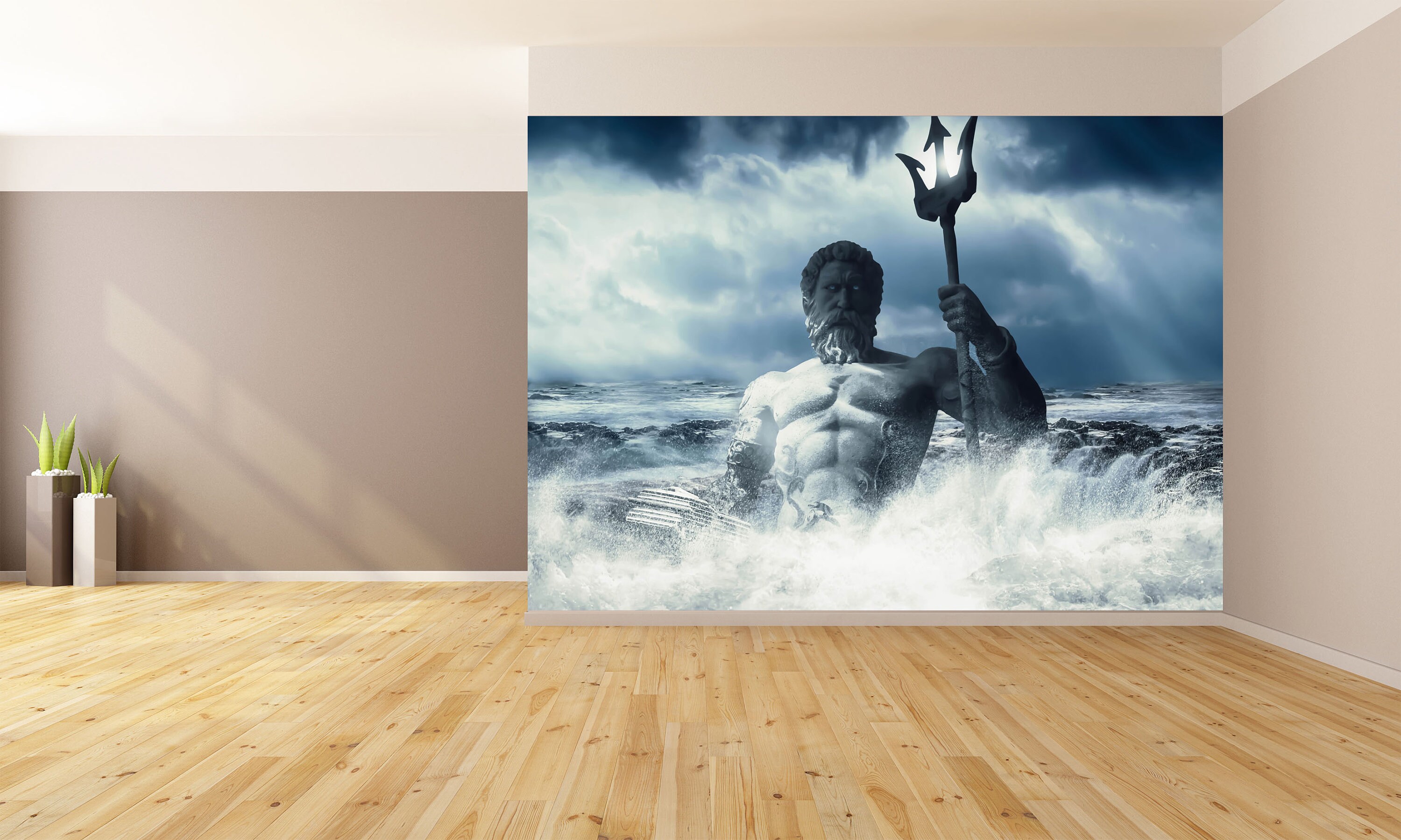 Mythology Wallpaper Ancient Greek Wall Mural Poseidon Non Woven ...
