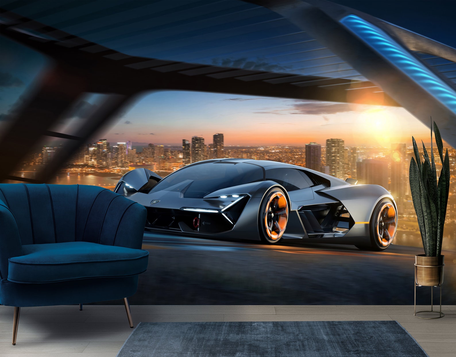 Lamborghini Wallpaper Supercar Wall Mural Peel and Stick Boy Room Wall ...