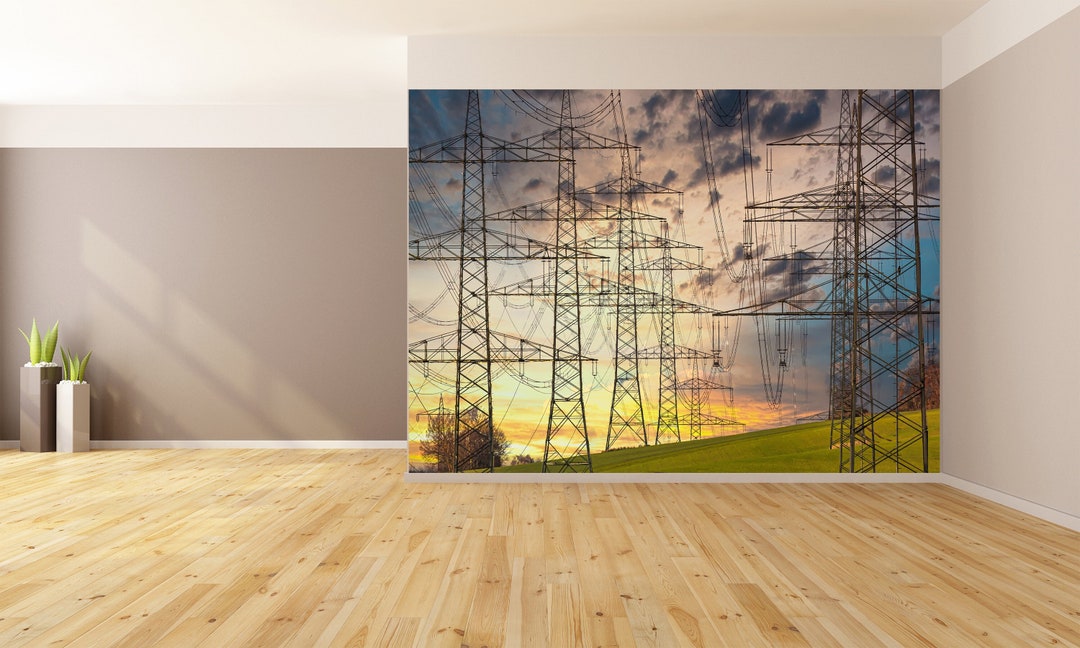 Voltage Wallpaper Peel & Stick Electricity Wallpaper for Living Room ...