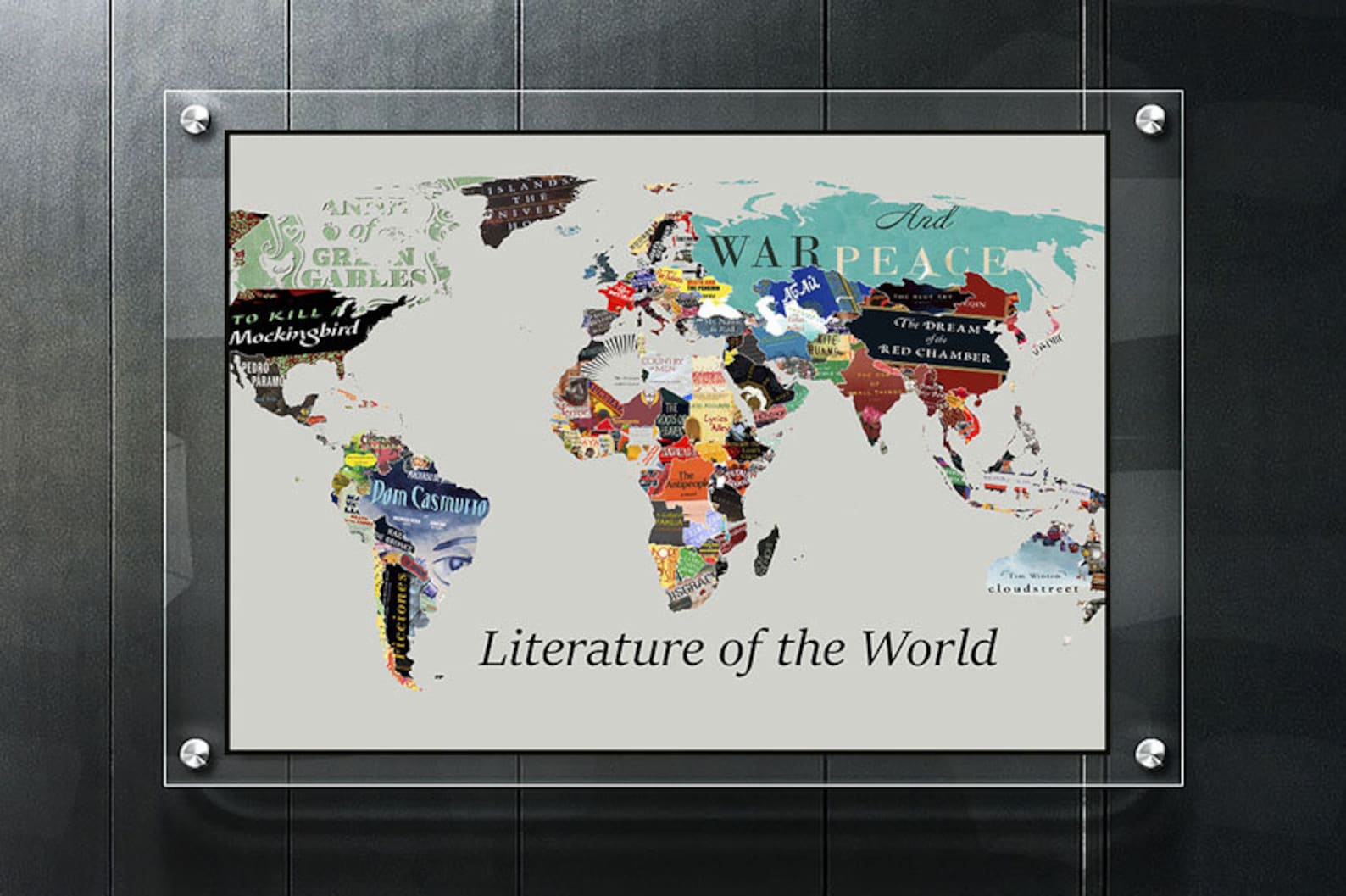 Literature Map World Literature Map Literary Poster Literature - Etsy