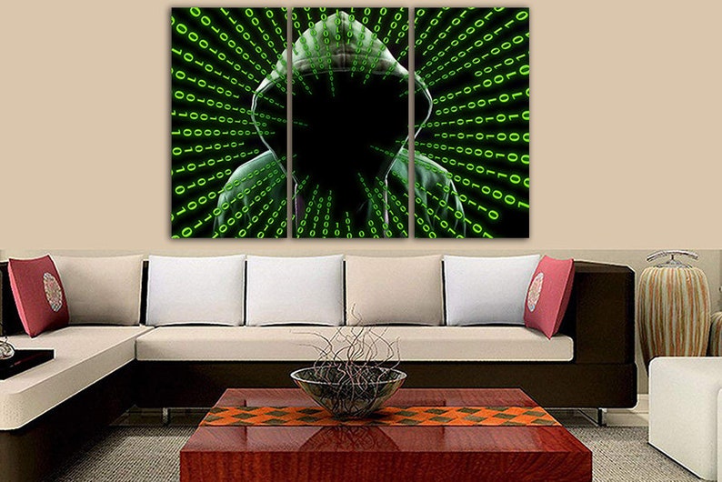 Hacker Canvas Internet Print Art Computer Science Art Anonymous Print ...