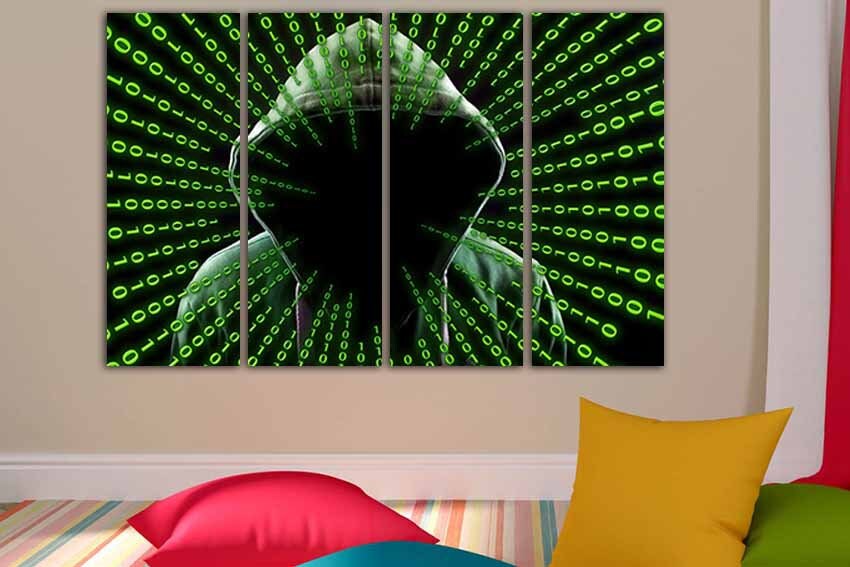 Hacker Canvas Internet Print Art Computer Science Art - Etsy