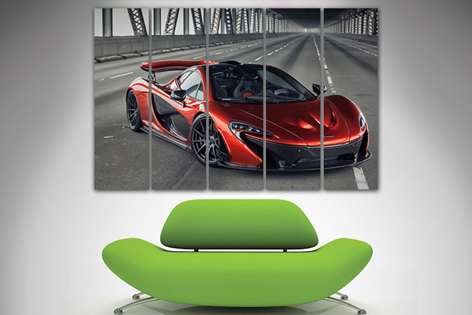 McLaren canvas Sport car art McLaren decor Red car print Super | Etsy