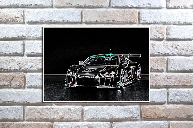 Audi R8 Audi Poster R8 Car Poster Supercar Poster Audi Art | Etsy
