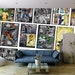 Comics Collage Wallpaper & Wall Mural Cartoon Characters Retro Vintage ...
