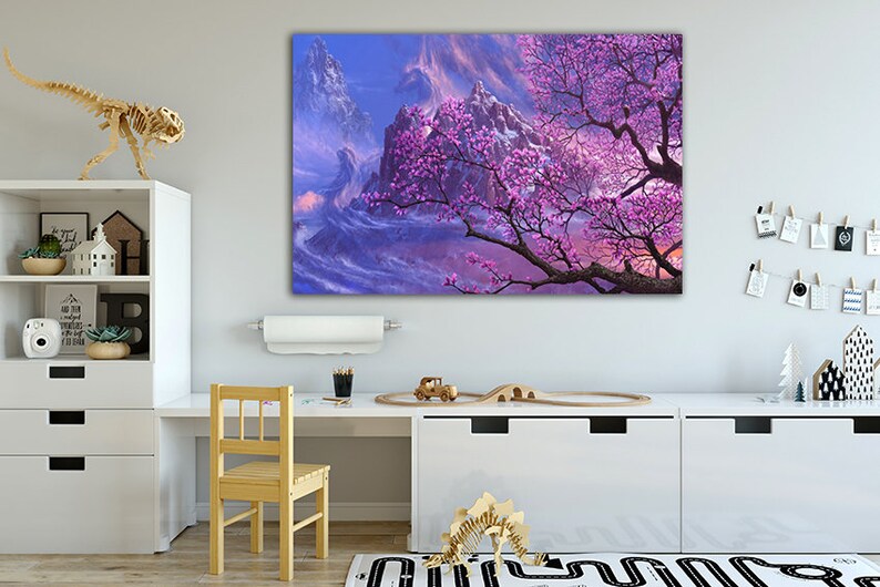 Cherry Blossom Sakura Canvas Cherry Blossom Art Nature Decor - Etsy