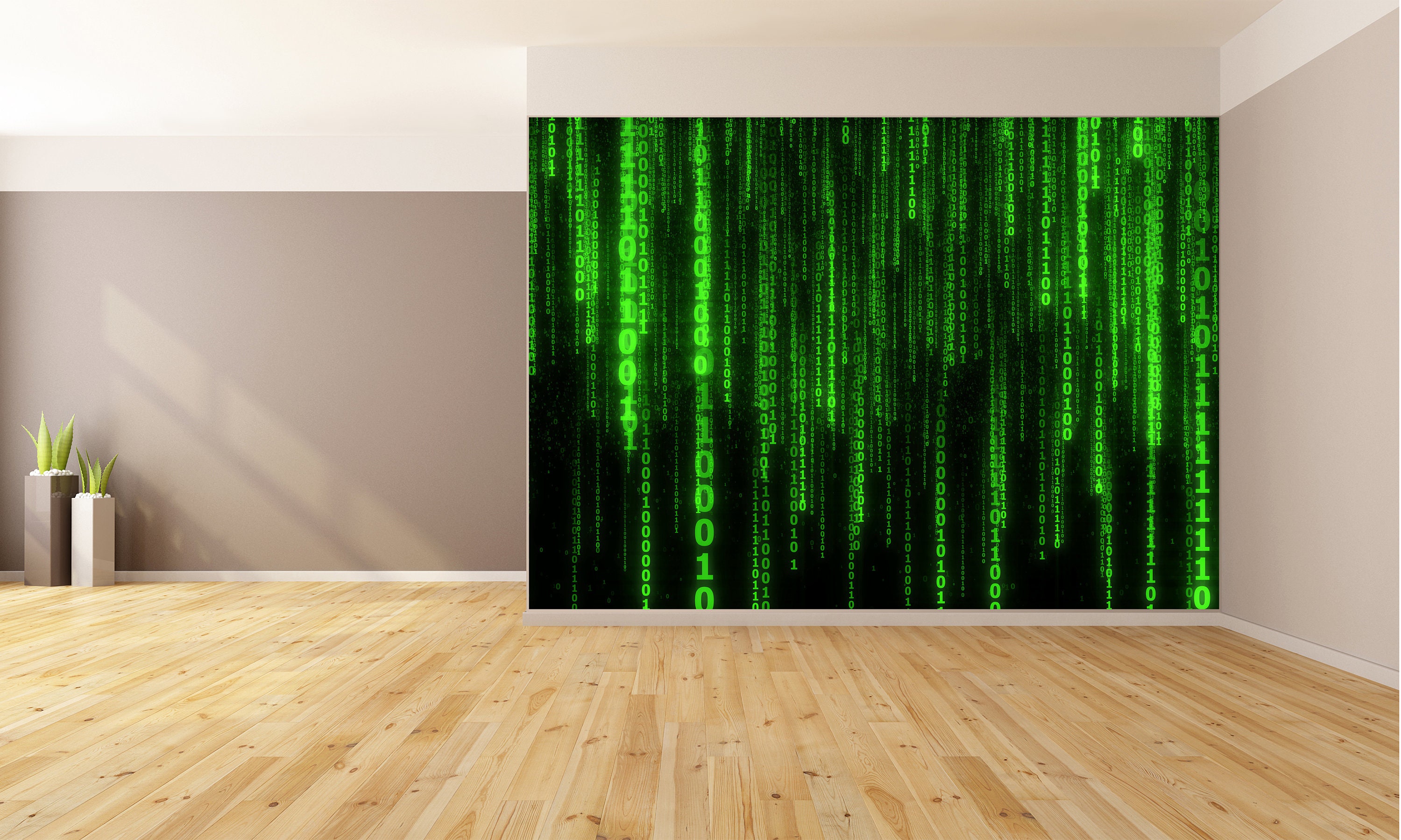 Matrix Wallpaper Computer Science Print Peel and Stick & Mural Cyber ...