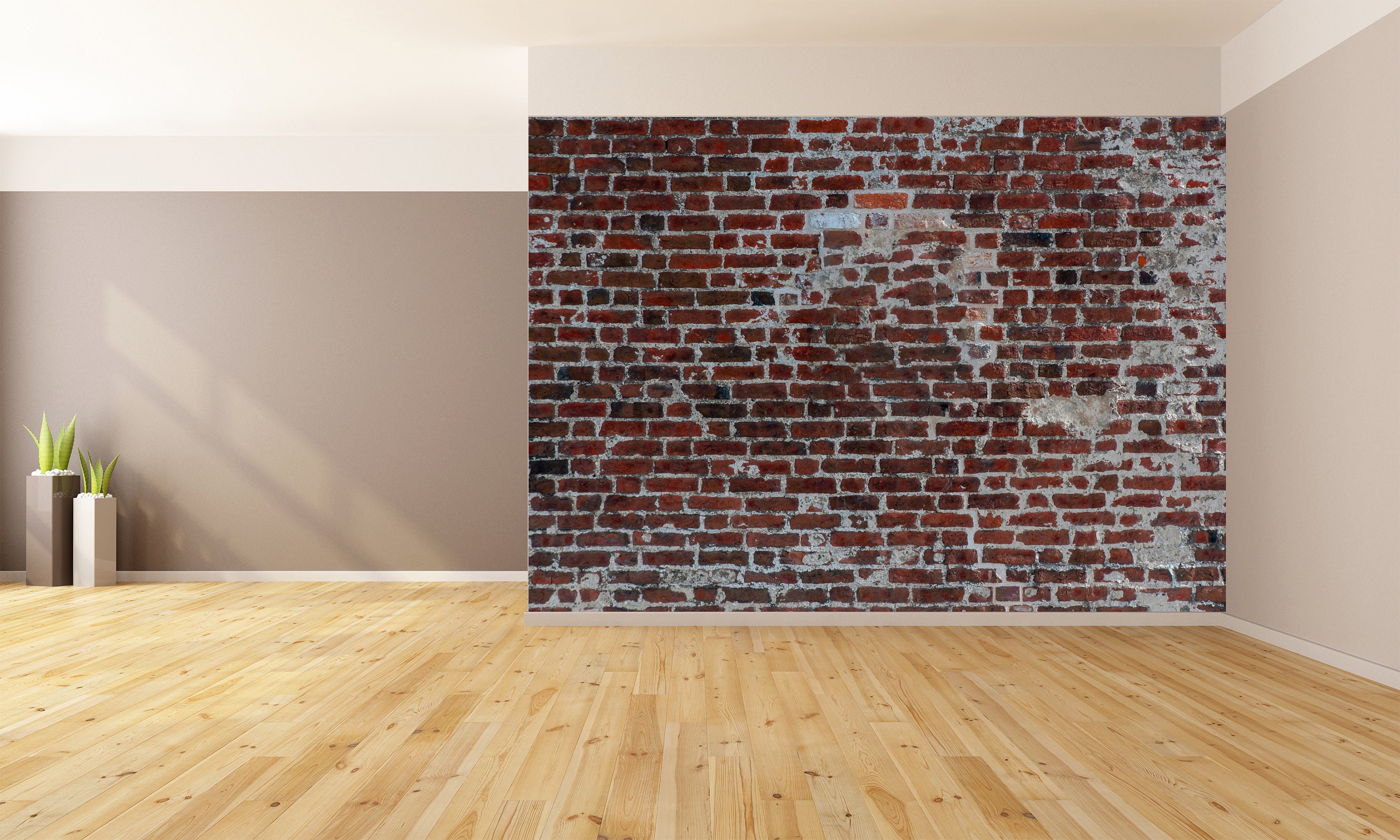 Brick Look Wallpaper Old Stone Pattern Industrial Peel and Stick ...