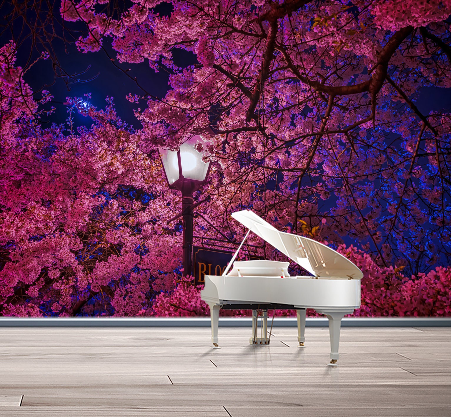 Pink Grand Piano Wallpaper