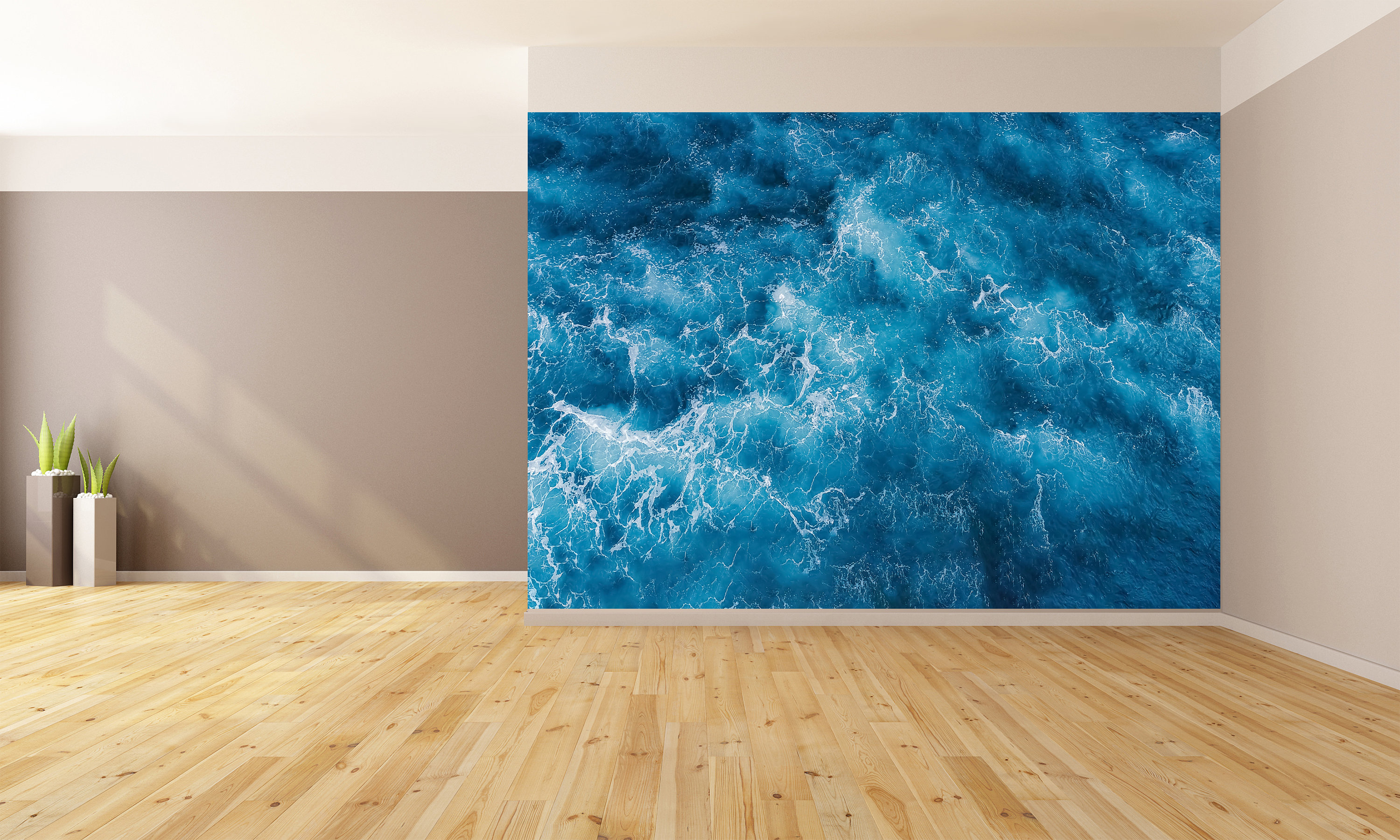 Blue Wave Wall Mural & Ocean Wallpaper Seascape Wall Art Landscape Wall ...