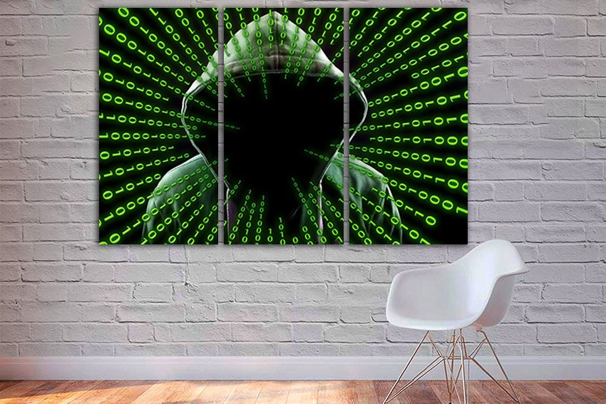 Hacker Canvas Internet Print Art Computer Science Art - Etsy