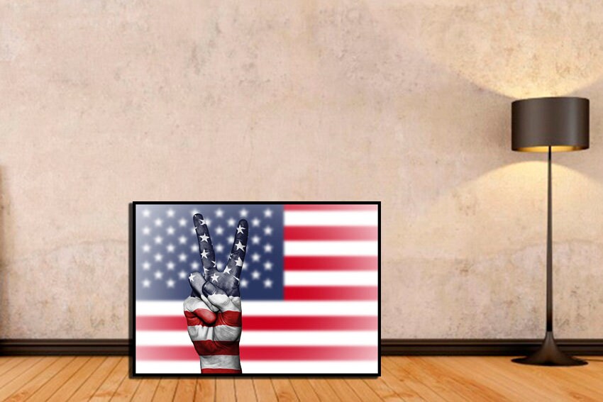 Us Flag Poster Peace Poster American Flag United States Poster - Etsy