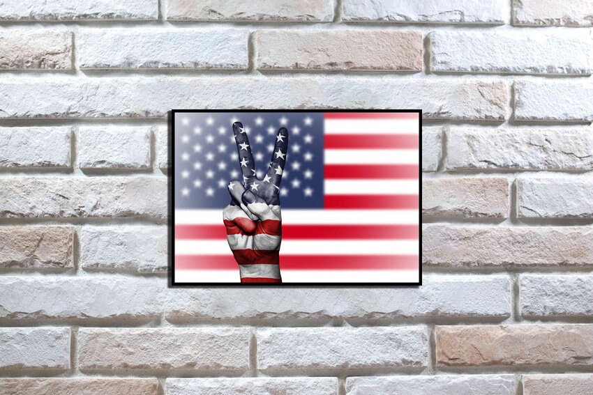 Us Flag Poster Peace Poster American Flag United States Poster - Etsy