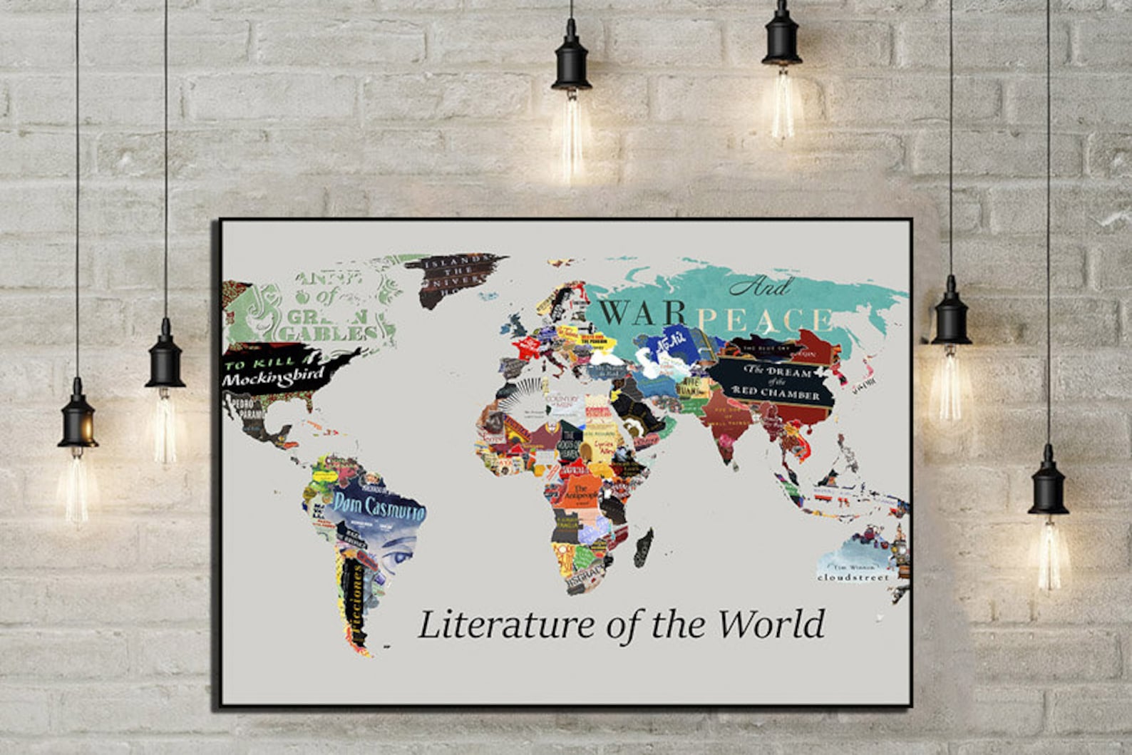 Literature Map World Literature Map Literary Poster Literature - Etsy