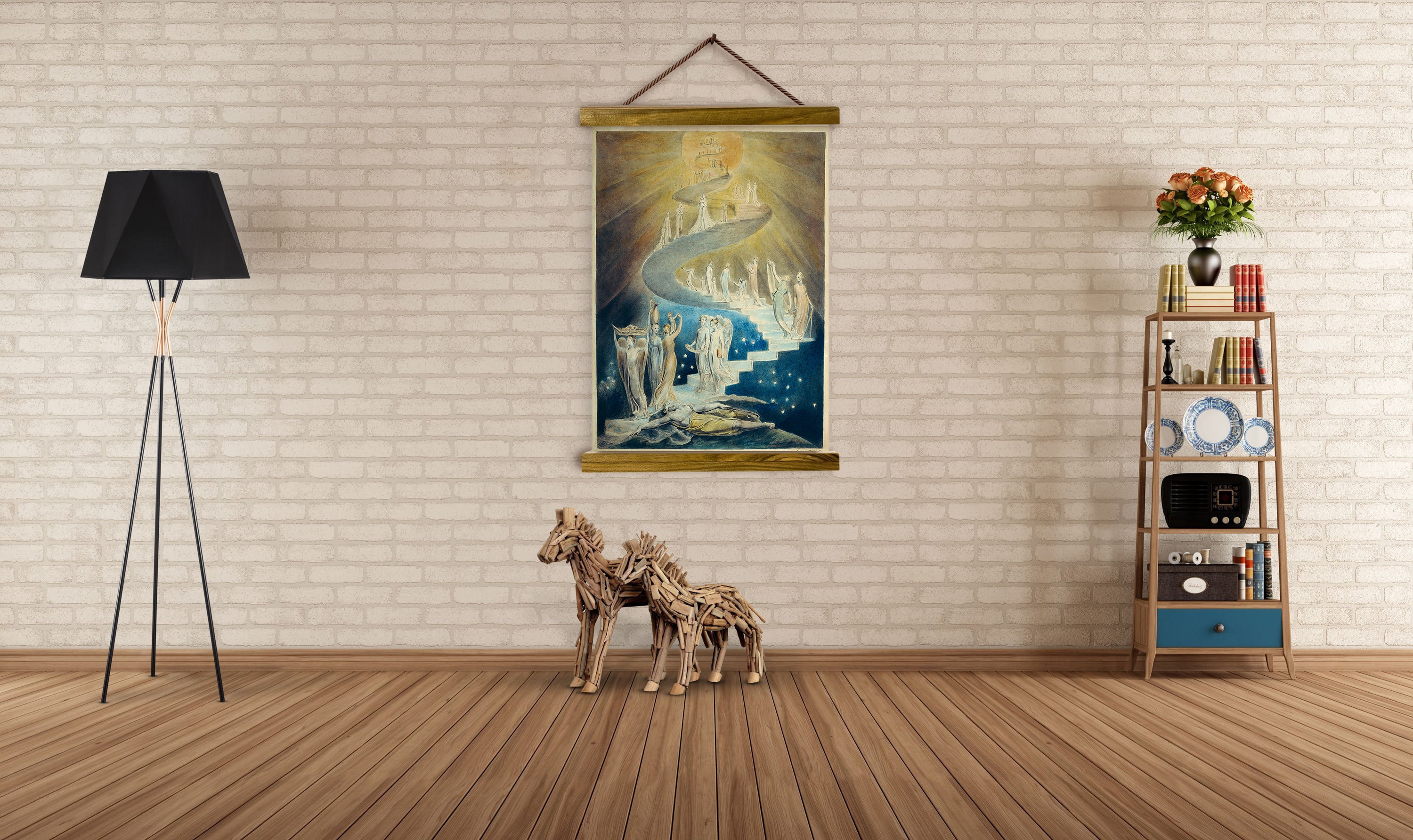 Jacobs Ladder Canvas William Blake Print Religious Art Hanging Canvas ...