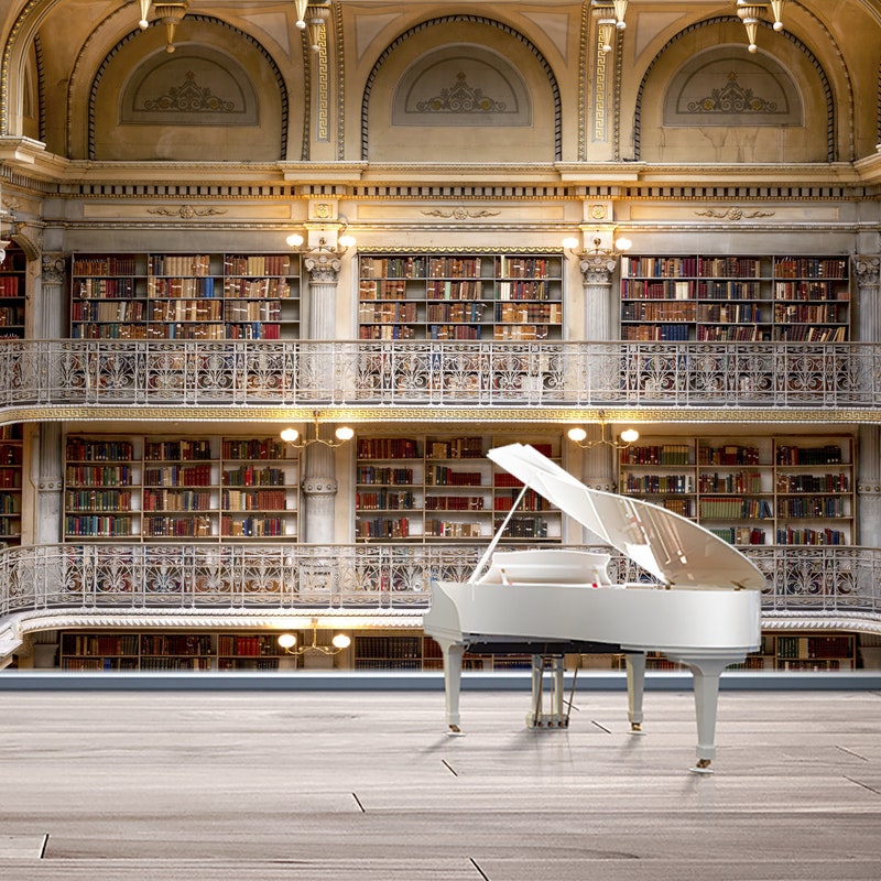 Library Wallpaper - Etsy