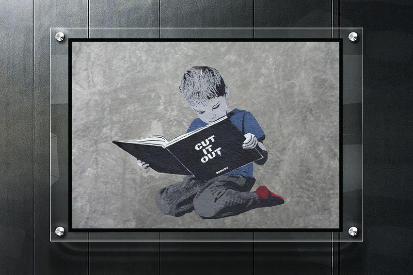 Boy Reading Book Boy Book Art Reading Room Art Street Art Children Wall ...