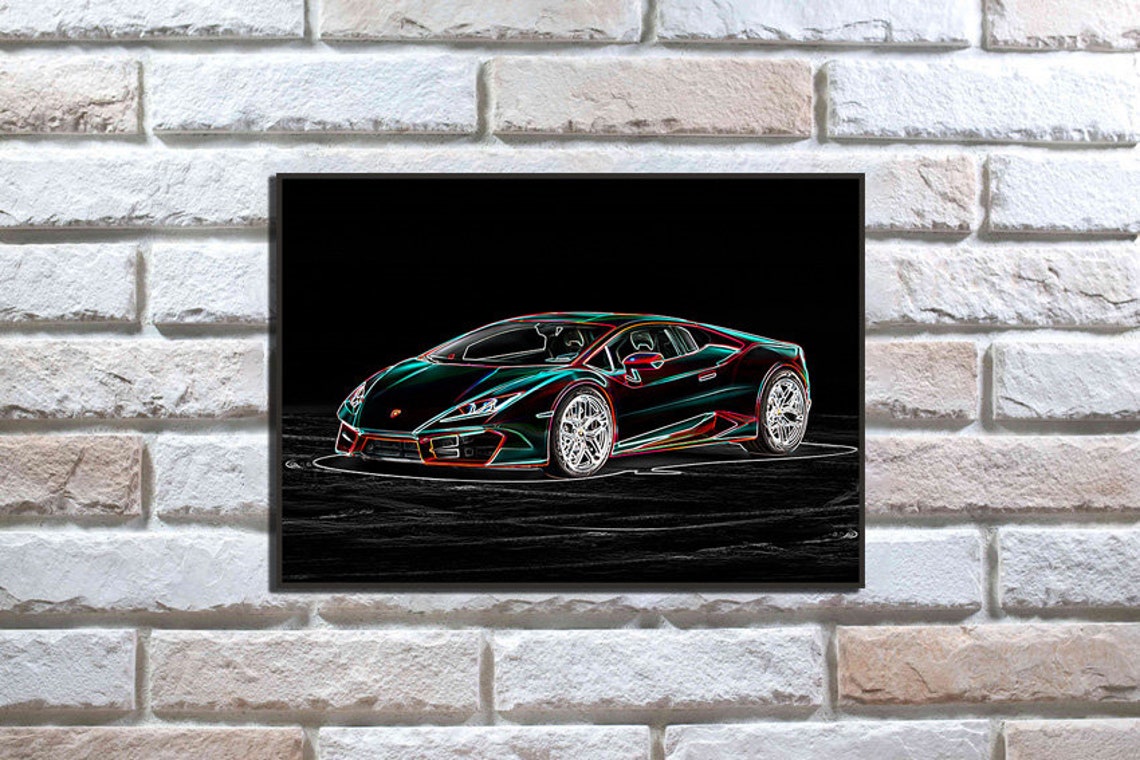 Lamborghini Huracan Lamborghini Poster Lamborghini Décor - Etsy