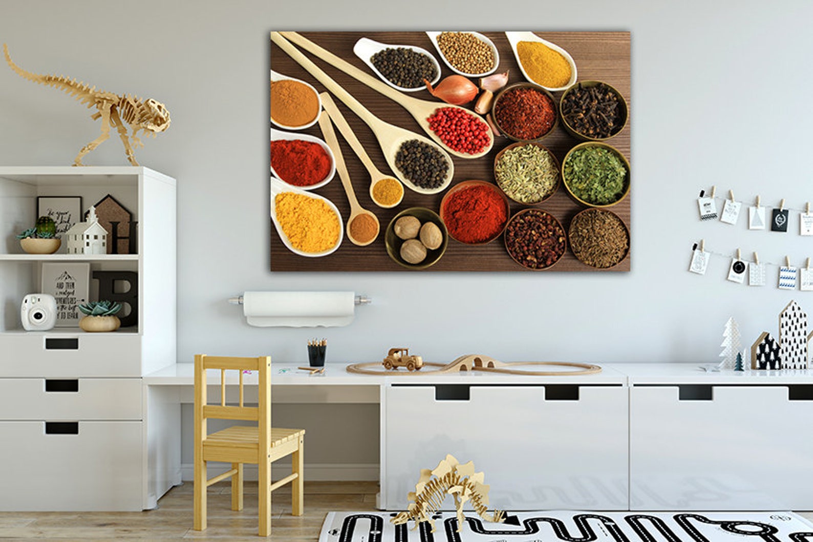 Spices Canvas Herb Decor Kitchen Decor Healthy Food Restaurant - Etsy