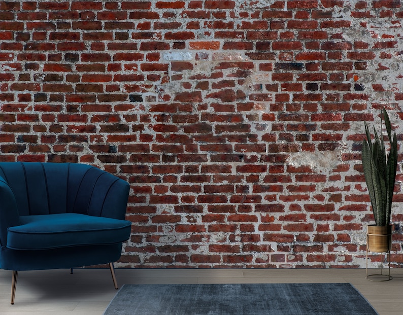 Brick Look Wallpaper Old Stone Pattern Industrial Peel and Stick ...
