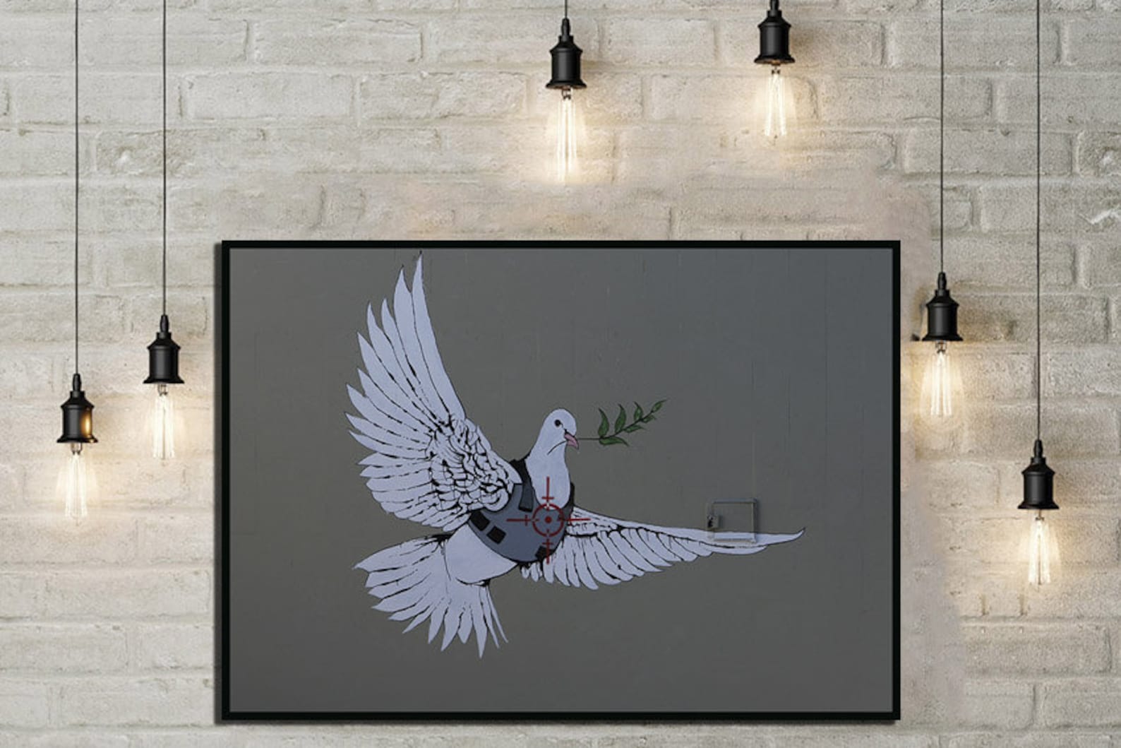 Armoured Peace Dove Print Peace Decor Graffiti Poster Wall Art - Etsy