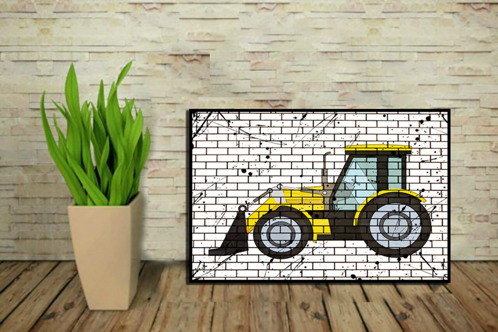 Skid Loader Excavator Poster Truck Wall Art Vehicle Print - Etsy