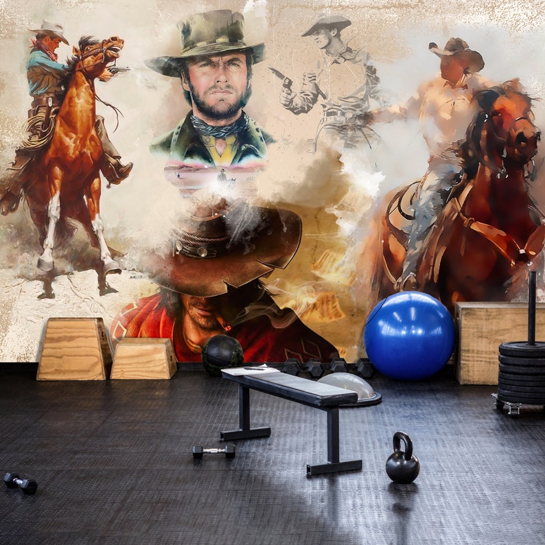 Wild West Wallpaper Cowboy Horse Wall Mural Southwestern Wallpaper ...