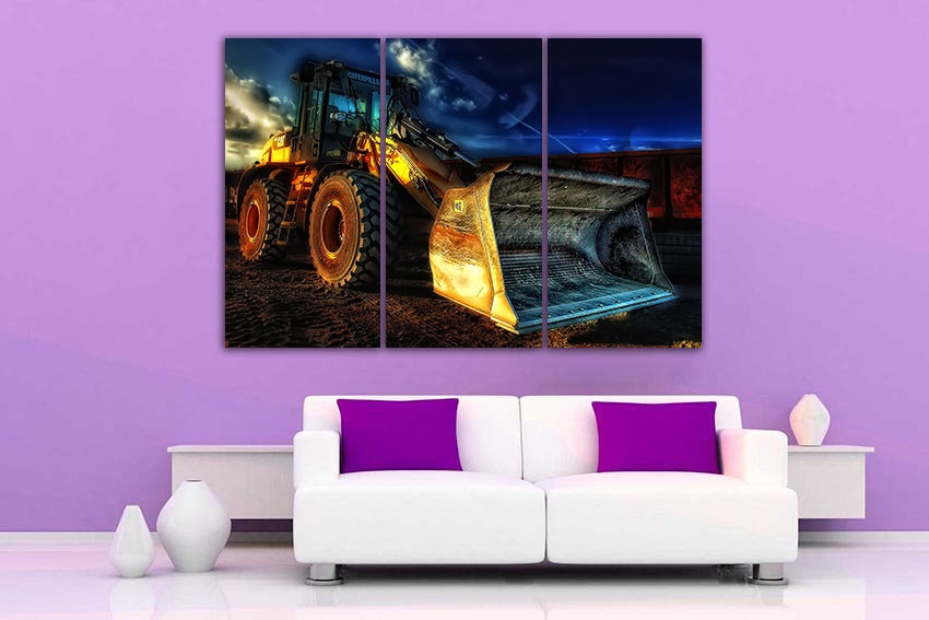 Wall Art Canvas Construction Machines Mechanism Decor - Etsy