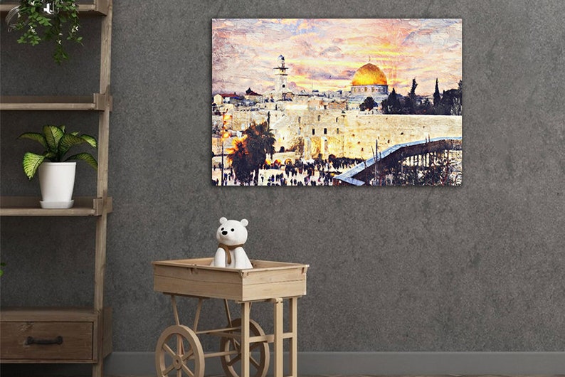 Israel Canvas Jerusalem Art City Canvas Set Painting Print - Etsy