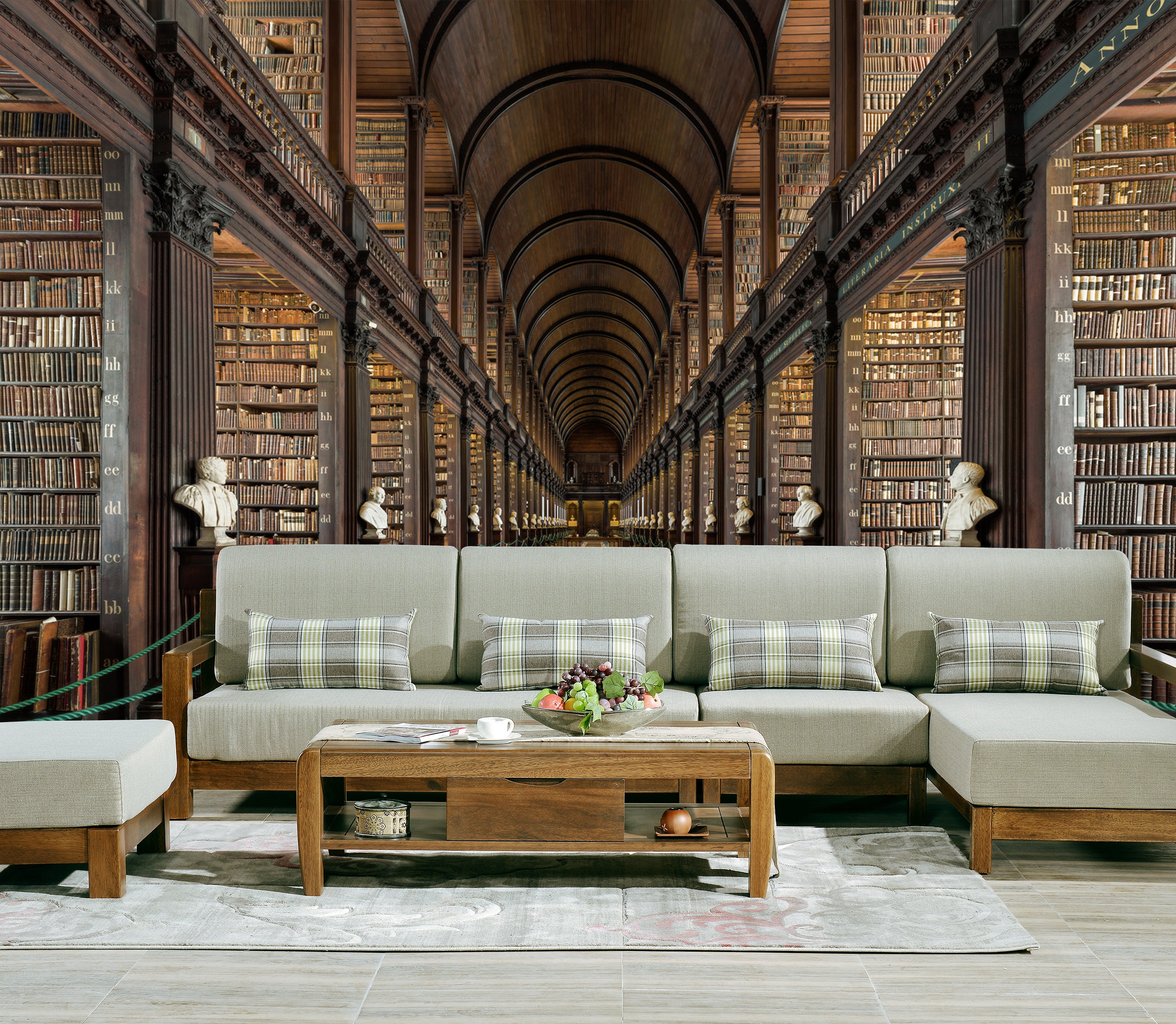 Vintage Library Wallpaper Reading Room Decor Books Library - Etsy