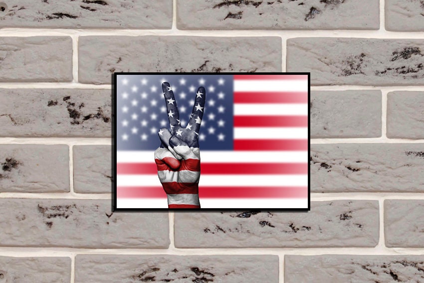 Us Flag Poster Peace Poster American Flag United States Poster - Etsy