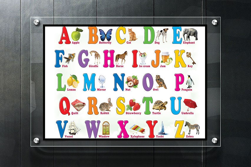 Alphabet Poster ABC Poster Kids Room Décor Baby Alphabet | Etsy