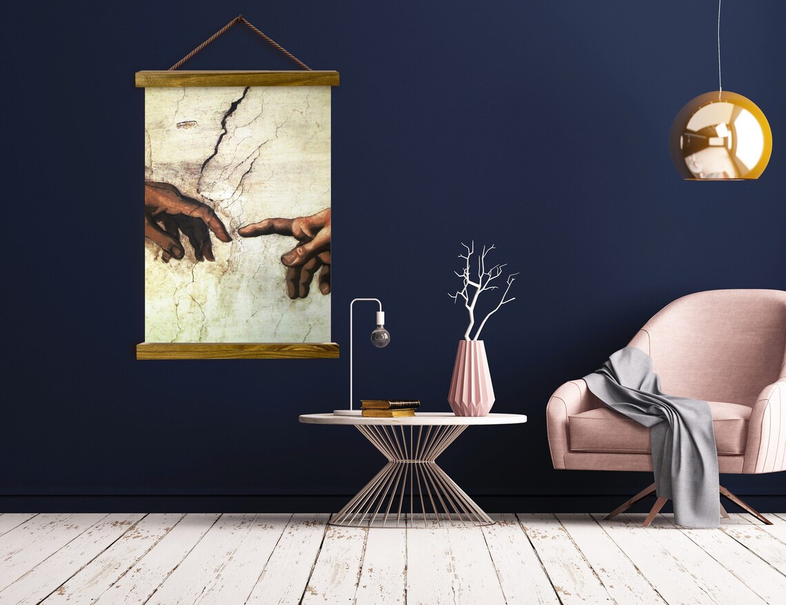 Creation of Adam Canvas Reproduction Print Hanging Canvas - Etsy