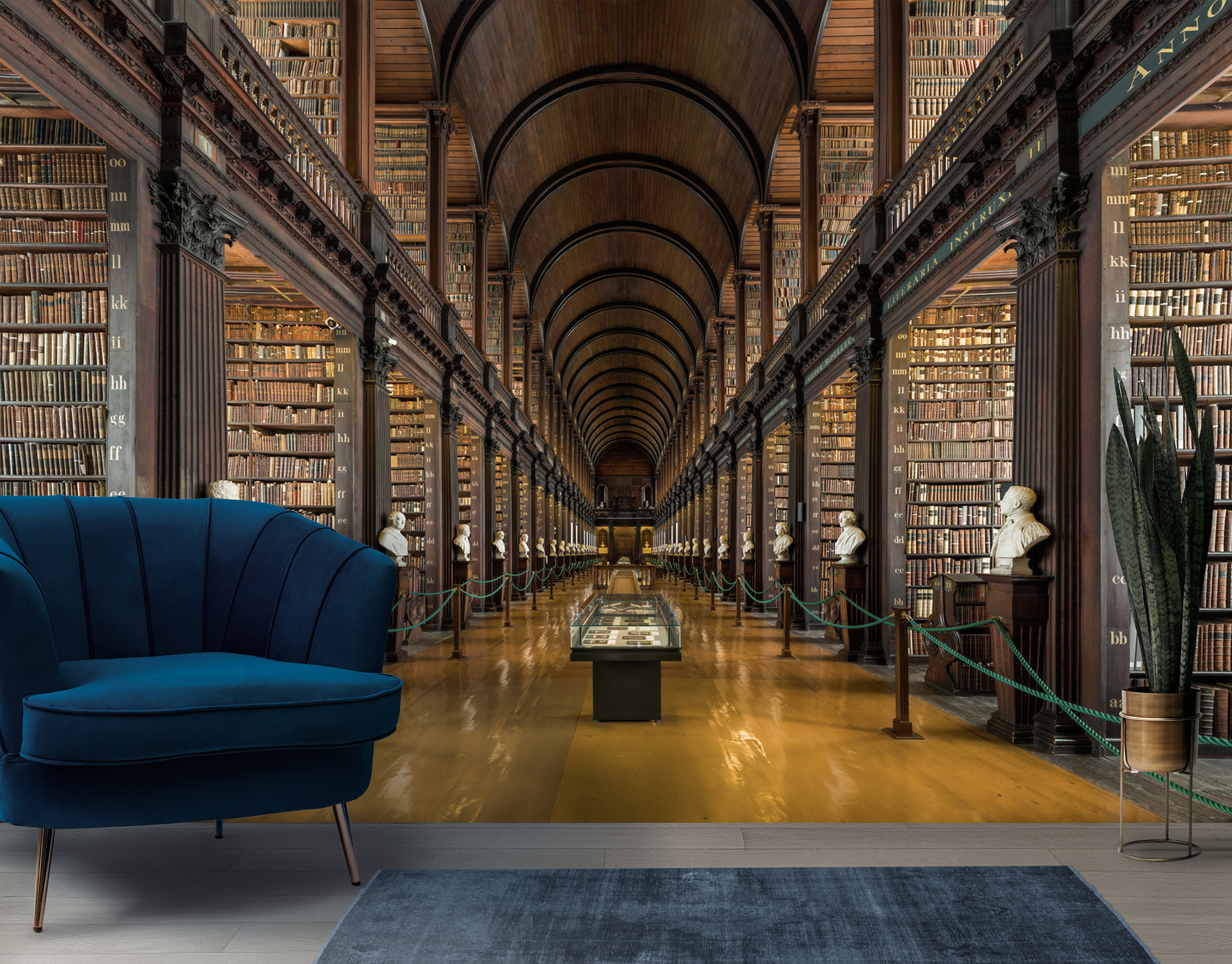 Vintage Library Wallpaper Reading Room Decor Books Library - Etsy