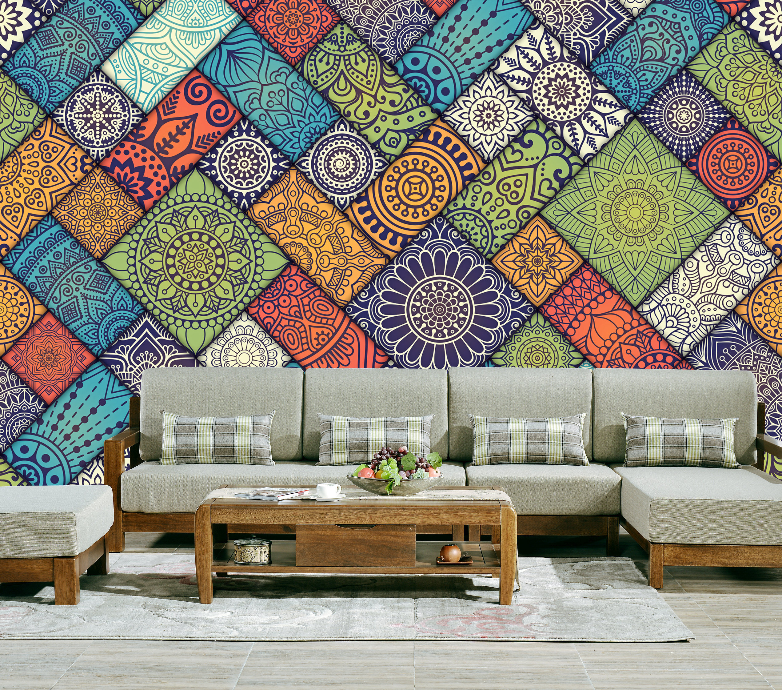 Mandala Wallpaper Yoga Wall Mural Religion Buddhism Peel and - Etsy