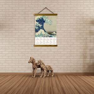 Japan Print With Wooden Hanger Frames Wave Canvas Art Kanagawa Wall Art ...