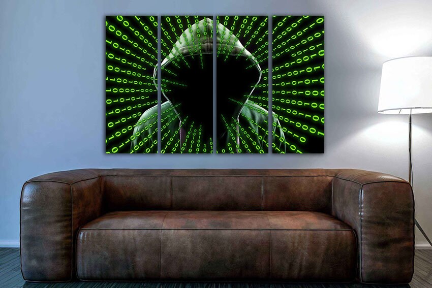 Hacker Canvas Internet Print Art Computer Science Art - Etsy