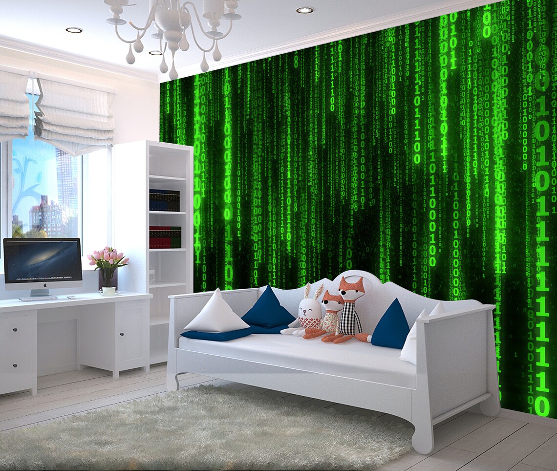 Matrix Wallpaper Computer Science Print Peel and Stick & Mural Cyber ...