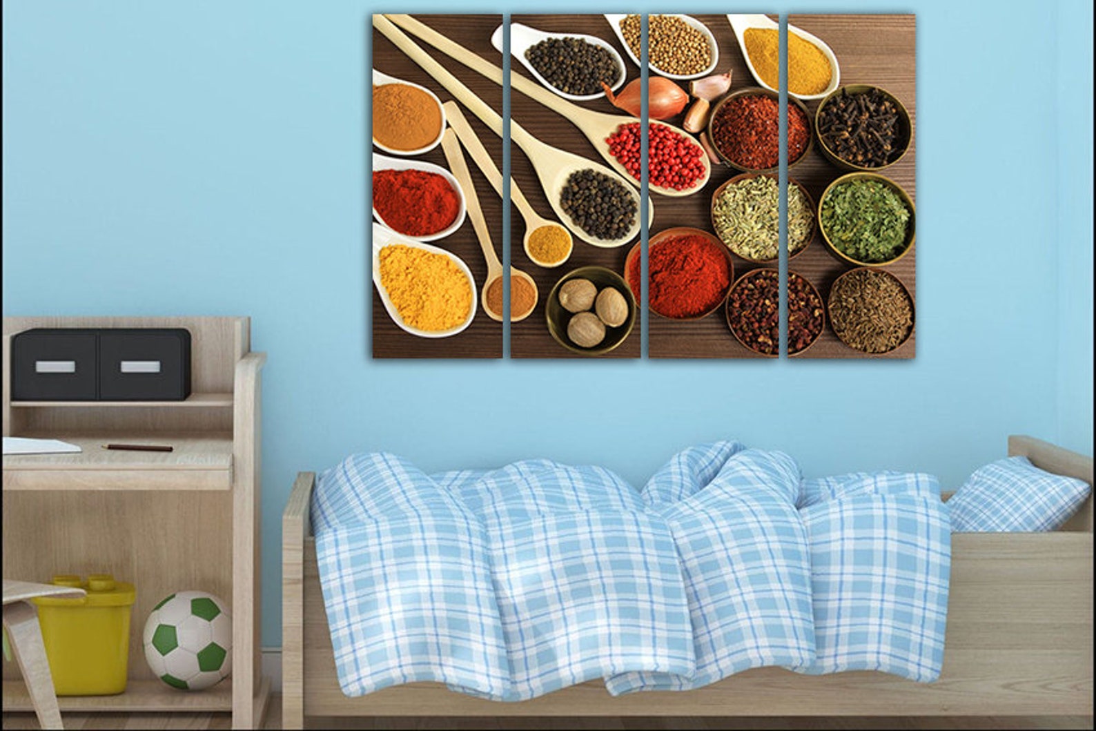 Spices Canvas Herb Decor Kitchen Decor Healthy Food Restaurant - Etsy