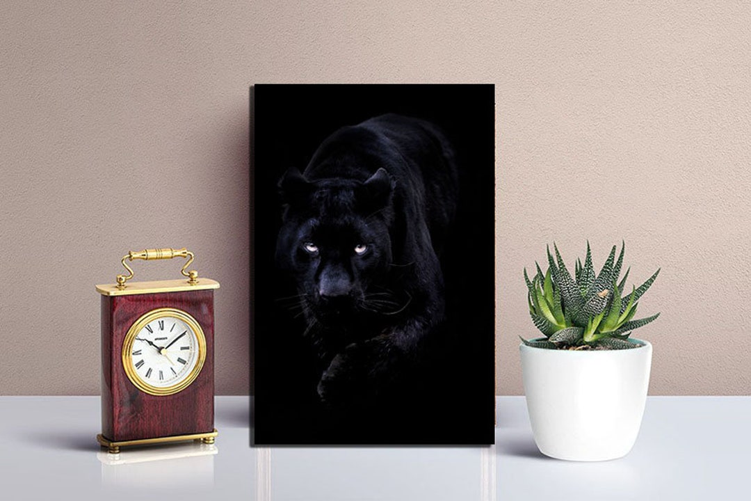 Black Panther Wall Art Jungle Animal Print Minimalist Panther Poster ...