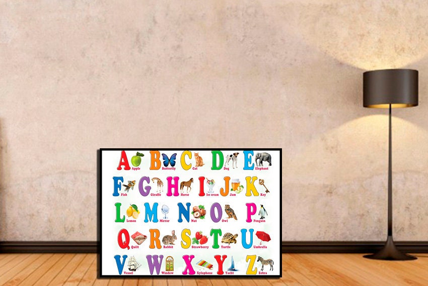 Alphabet Poster ABC Poster Kids Room Décor Baby Alphabet Educational ...