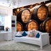 Wine Vault Wallpaper & Wall Mural Oak Barrel Peel and Stick Vintage ...