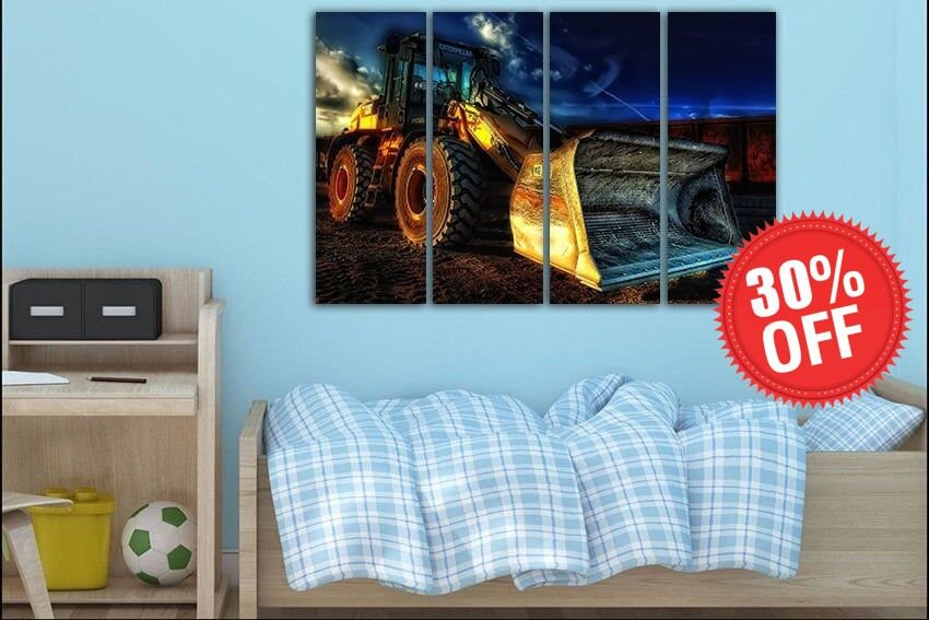 Wall Art Canvas Construction Machines Mechanism Decor | Etsy